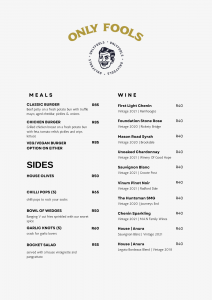 Only Fools – Wine & Burger Bar Seapoint